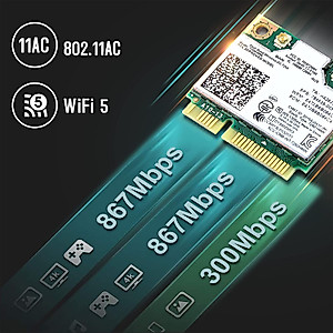 7260HMW WiFi Card, Dual Band Wireless-AC 7260 Mini PCIe Network Adapter with Bluetooth 4.0 Support Windows 10, Windows 8, Windows 7, WiFi Module Work with Laptop/Notebook