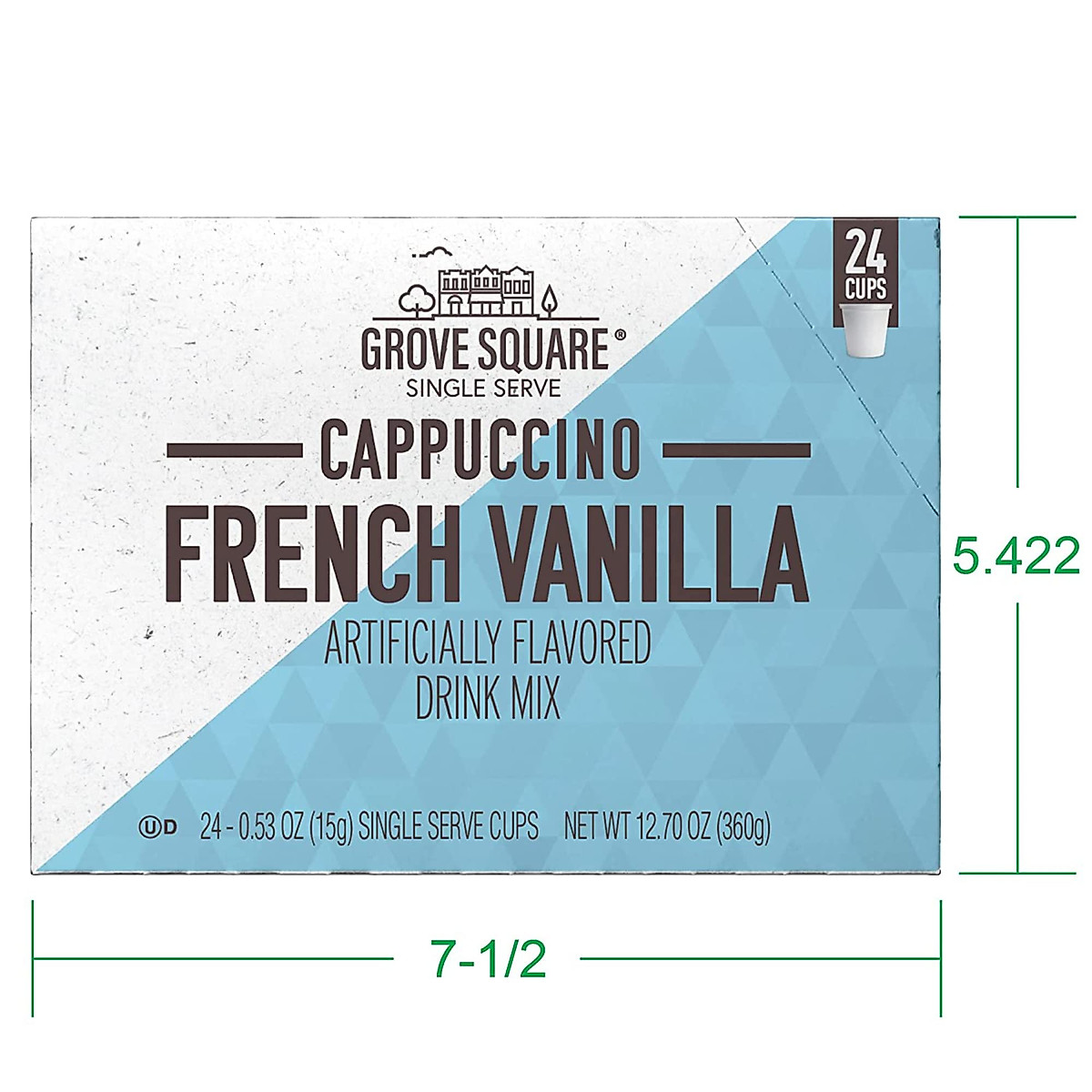 Grove Square Cappuccino, French Vanilla, 24 Count Single Serve Cups