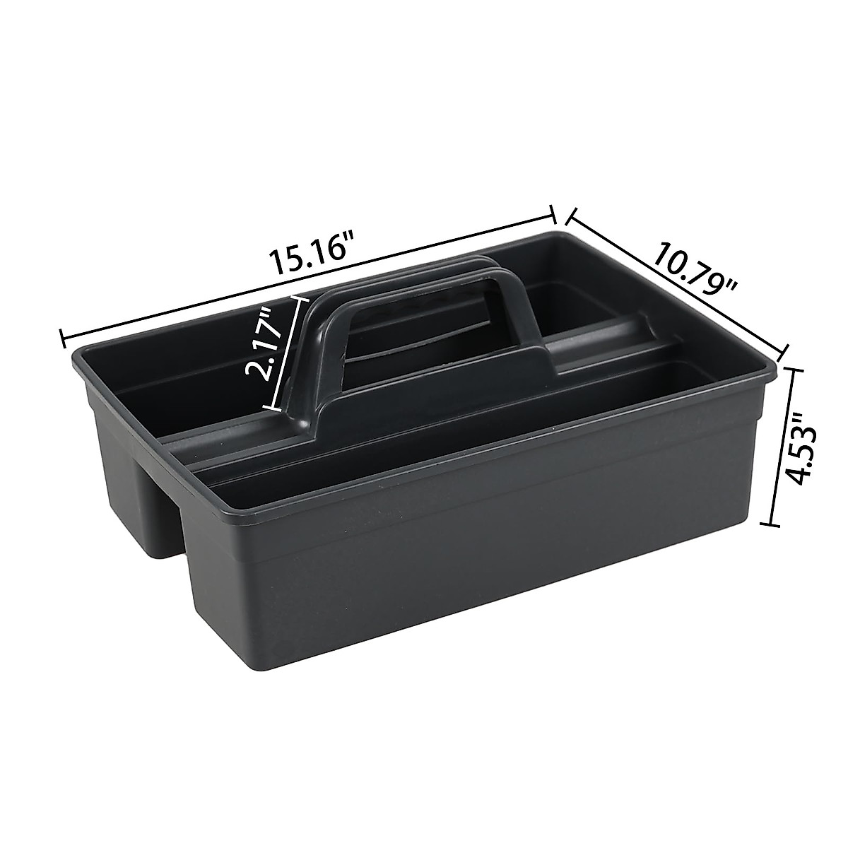 Morcte 6 Pack Plastic Cleaning Supply Caddy, Cleaning Carry Caddy Organizer with Handle, Gray