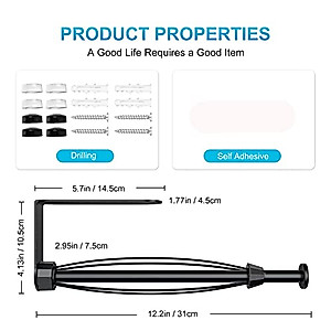 Single-Handed Paper Towel Holder with Damping Effect for Under Cabinet Use in Kitchen and Bathroom