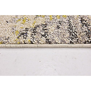 Unique Loom Chromatic Collection Modern Rustic & Vibrant Abstract Area Rug for Any Home Décor, 5 x 8 ft, Beige/Gray