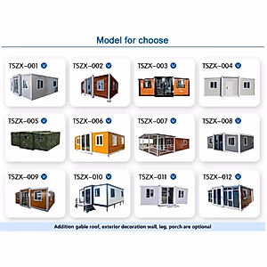 Custom Design Outdoor Modern fold prefab Tiny House Tiny Homes Houses on Wheels 2 Bedroom