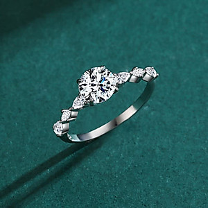 Cpallie 925 Sterling Silver Ring: Twisted Rope Simulated Diamond Stackable Cubic Zirconia Promise Halo Engagement Promise Eternity Ring Anniversary Birthday for Women-1439-8