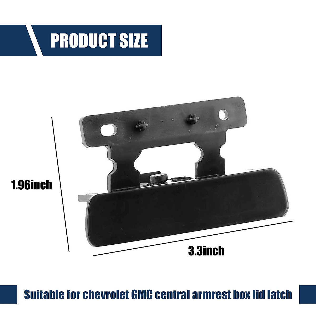 UGSHY 1 PC Car Center Console Armrest Lid Latch, Replacement Part Number 20864151 20864153 924810, Compatible with Chevrolet GMC Interior Parts (Black)