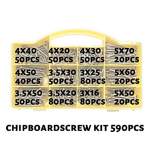 T.K.Excellent Box of 590 CE Bichromated Countersunk Head Screws