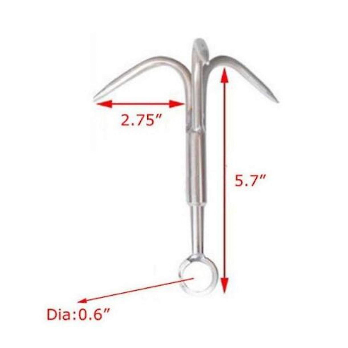 ZHONGJIUYUAN 1PC OUTDOOR QUALITY STEEL CARABINER CLIMBING CLAW GRAPPLING HOOK MOUNTAINEERING WILD ESCAPE