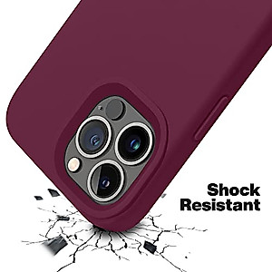 OTOFLY Designed for iPhone 13 Pro Max Case, Silicone Shockproof Slim Thin Phone Case for iPhone 13 Pro Max 6.7 inch (Wine Red)
