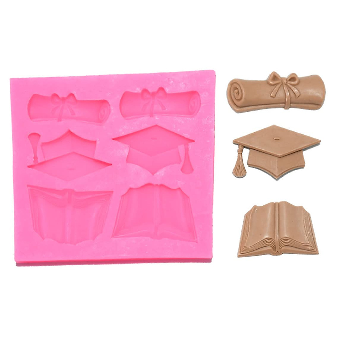 Mini Graduation Mold Graduation Cookie Cutters Graduation Cupcake Toppers Graduation Chocolate Candy Fondant Mold for Graduation Party Supplies