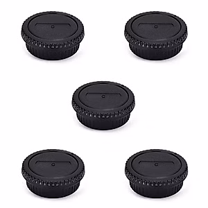 Rear Lens Cap & Body Cap Cover Set for Canon EF EF-S Mount Camera 90D 80D 77D 70D T8i T7 T7i T6 T6i T5i SL3 SL2 7D Mark II 6D Mark II 5D Mark IV 1Dx Mark III etc -5 Packs