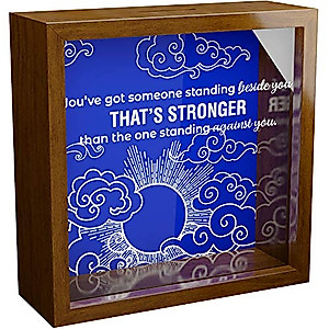 Christian Gift for Men | Inspirational Biblical Shadow Box Bank | Wood Keepsake with Glass Front for Man of God | Religious Wall Decor for Home | Spiritual Framed Gifts | Faith Wall Decor for Pastor