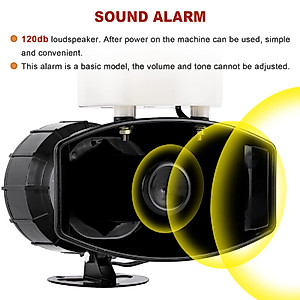 Saladulce Industrial Siren Alarm 110 Volt Siren with Light 115dB Sound and Light Alarm IP54