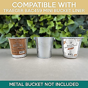 (20 Pack) Grease Bucket Liner Compatible with Traeger Grills BAC459 l Fits Ranger, Scout, PTG Mini Grease Buckets l Disposable Aluminum Foil