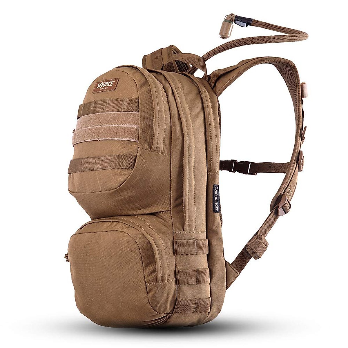 Source Tactical Commander 10L Hydration Pack with 3L WLPS Low Profile Hydration Bladder - Storm High-Flow Push-Pull Drinking Valve - MOLLE Webbing for Equipment Attachment