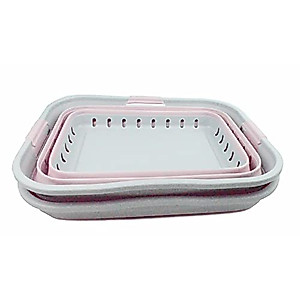 SAMMART 42L(11 Gallon) Collapsible Plastic Laundry Basket - Foldable Pop Up Storage Container/Organizer - Portable Washing Tub - Space Saving Hamper/Basket