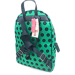Kate Spade New York Large Nylon Backpack Chelsea Delightful Dot (Green & Navy)
