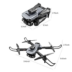 Rc Drones With Camera for Adults & Beginners Mini Drone with Dual 1080P Lens, Altitude Hold Headless Mode One Key Start, Rc Quadcopter Plane Fpv Drone Remote Control Airplane Cool Stuff (Black)