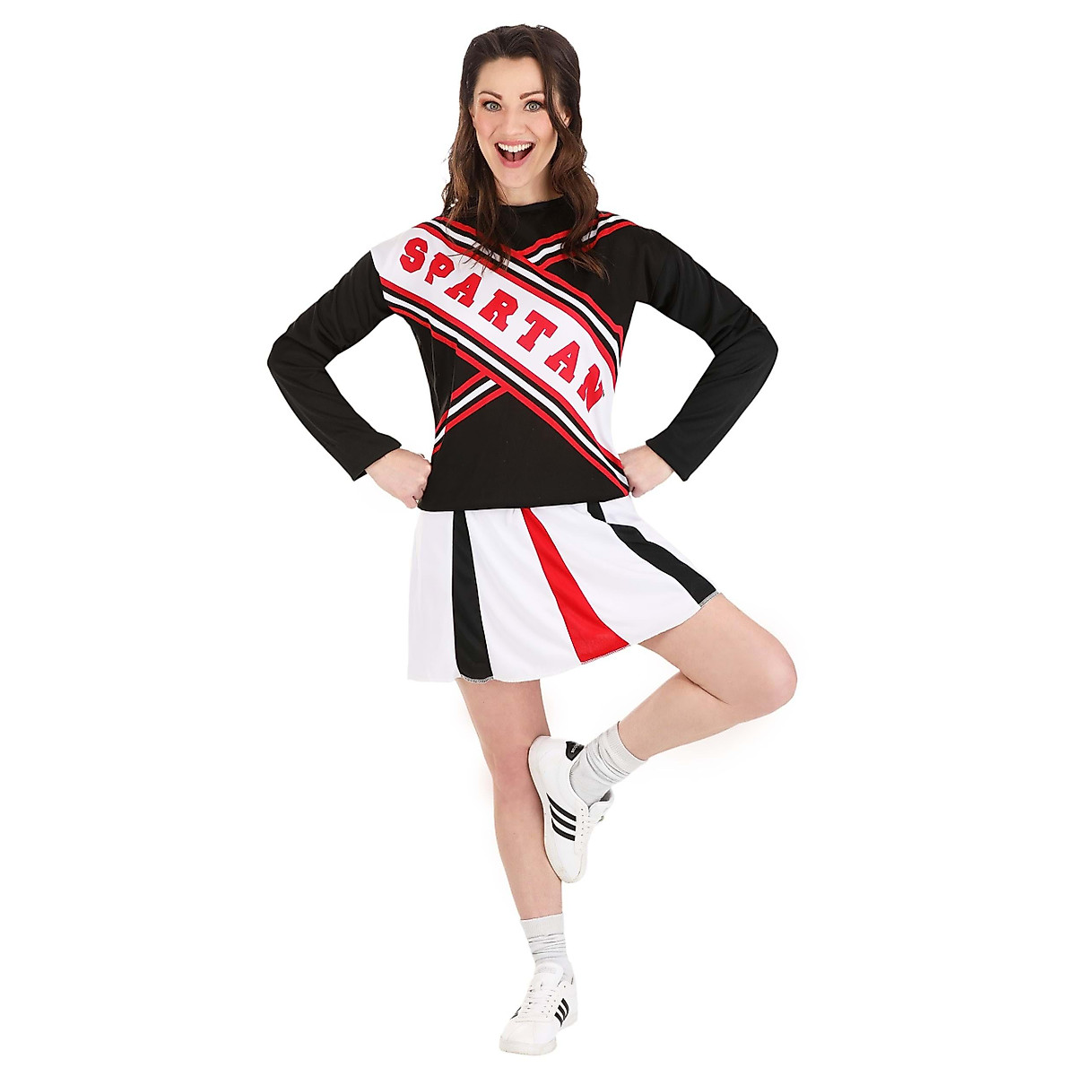 Fun Costumes Women's Saturday Night Live Spartan Cheerleader Costume, SNL Cheer Cosplay Outfit, Uniform, S Black