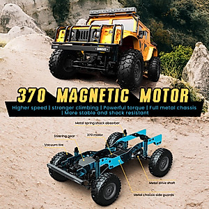 FUUY RC Car 4x4 Rock RC Crawler: Remote Control Truck 1/12 Scale Jeep Toys for Adults Kids Yellow