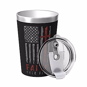 12oz Tumbler Christian Faith Over Stainless Steel Cup With Straw And Lid Spill Proof Bulk Double Wall Vacuum Reusable Water Tumblers For Cold Hot Drink