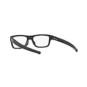 Oakley Men's Ox8091 Marshal Mnp Rectangular Prescription Eyeglass Frames, Satin Black/Demo Lens, 53 mm