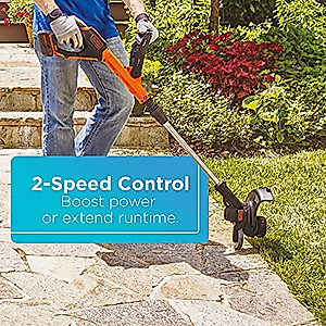 BLACK+DECKER 20V MAX* String Trimmer / Edger, 12-Inch (LSTE523)