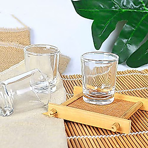 Aoeoe 30 Pack Heavy Base Shot Glass Set, 1.5 oz Whiskey Shot Glasses, Clear Shot Glasses Bulk, Small Shot Glasses, Round Espresso Shot Glass, Glass Cups for Vodka, Whiskey, Tequila, Espresso, Liquor