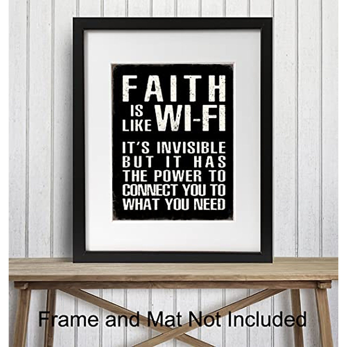 Inspirational Spiritual Religious Wall Decor - Christian Wall Art - Catholic Gifts for Men, Man Cave - God Wall Decor - Faith Wall Decor - Motivational Poster Sign Picture Print - Positive Quotes
