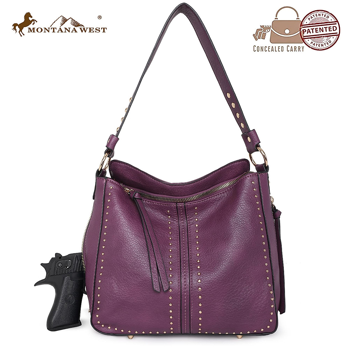 Montana West Womens Purses and Handbags Crossbody Hobo Bags Leather Shoulder Satchel Purses for Women Purple