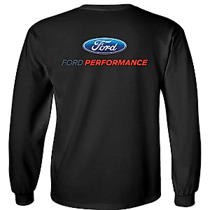 Fair Game Ford Performance Logo Long Sleeve Shirt GT Racing Design Mustang Mach 1-Black-XL