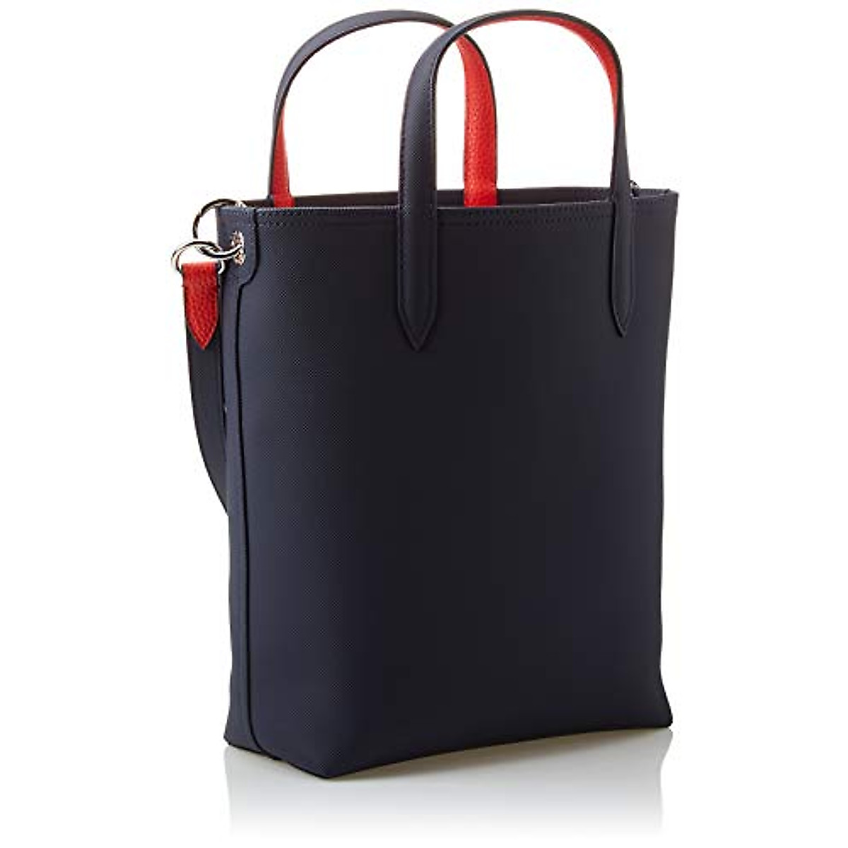 Lacoste womens Anna Vertical Shopping Tote Bag, Sinople/Navy Blue-aconit-white, One Size US