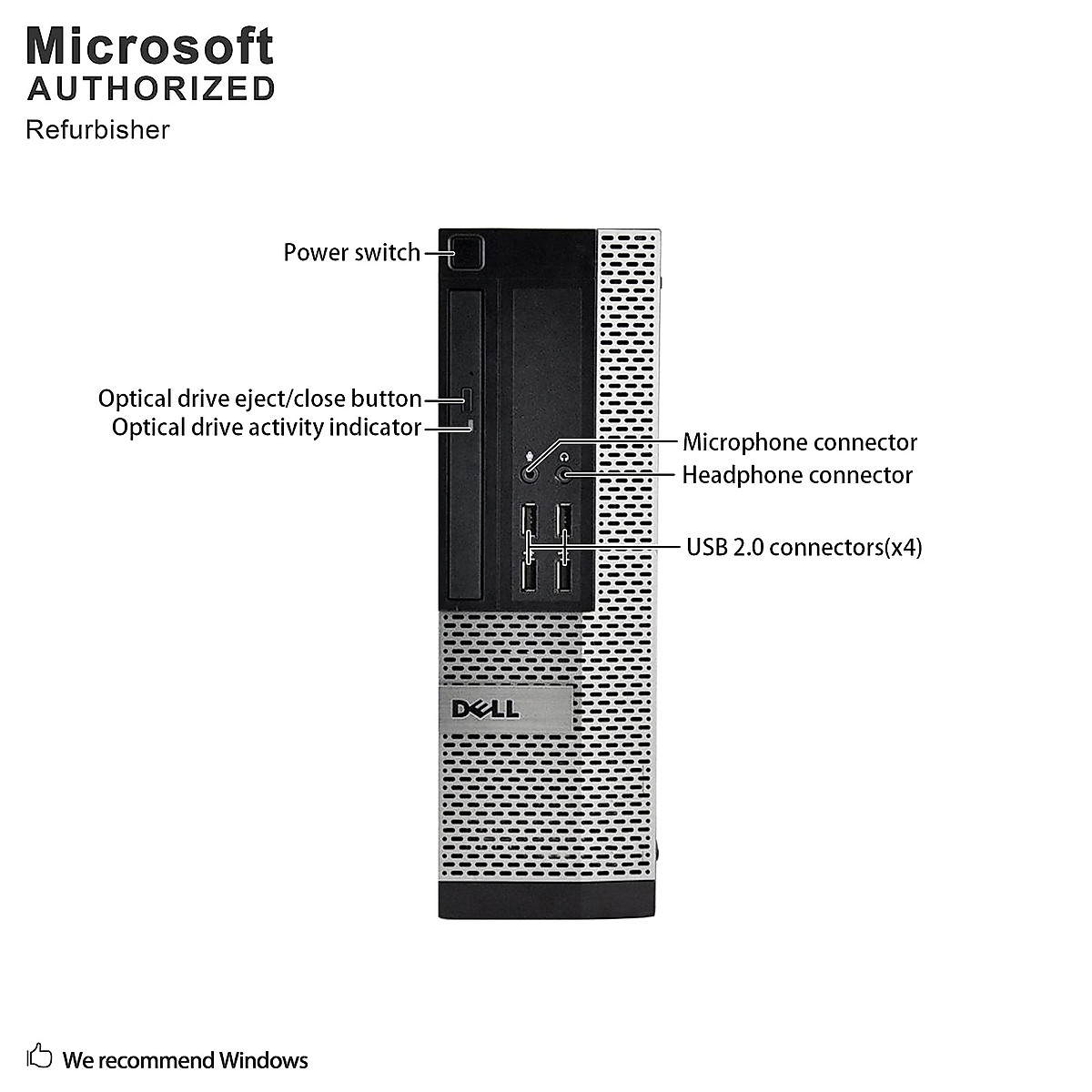 DELL Optiplex High Performance 790 Desktop Computer PC, Intel Quad Core i5-2400 3.1GHz Processor, 8GB DDR3, 1TB SATA, DVD, Windows 10 Professional (Renewed)']