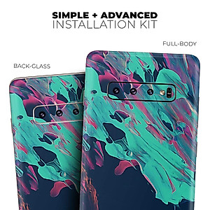 DesignSkinz Liquid Abstract Paint Remix V31 Protective Vinyl Decal Wrap Skin Cover Compatible with The Samsung Galaxy S20 (Screen Trim & Back Glass Skin)
