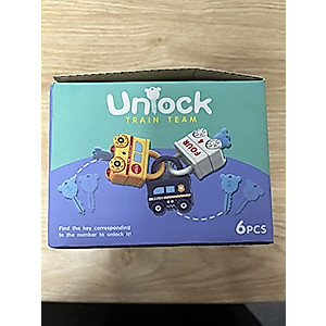 Kizmyee Montessori Toy for 18+ Months Old Toddler, Lock and Key Car Toys, Sensory Toy Matching & Sorting Toys Early Learning Toy with Number for Toddlers, Preschool Children, Boys and Girls