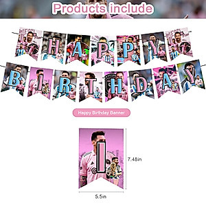 𝓜𝓮𝓼𝓼𝓲 𝓜𝓲𝓪𝓶𝓲 birthday party decoration supplies, 𝓜𝓮𝓼𝓼𝓲 𝓜𝓲𝓪𝓶𝓲 Soccer themed birthday party supplies include cupcake decoration, cake decoration, banners, balloons.