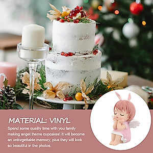 KESYOO Baby Doll Birthday Cupcake Topper Angels Figurine Doll Figures Miniature Resin Statue Ornament Car Ornaments Anniversary Bride Shower Party Decorations Birthday Wedding