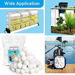 Moritakk 1.54lbs Pool Filter Ball for Sand Filter Pump for Above Ground Pool,Reusable Eco-Friendly Filter Balls Replace Pool Filter Sand (Equals 50 lbs Pool Filter Sand).…