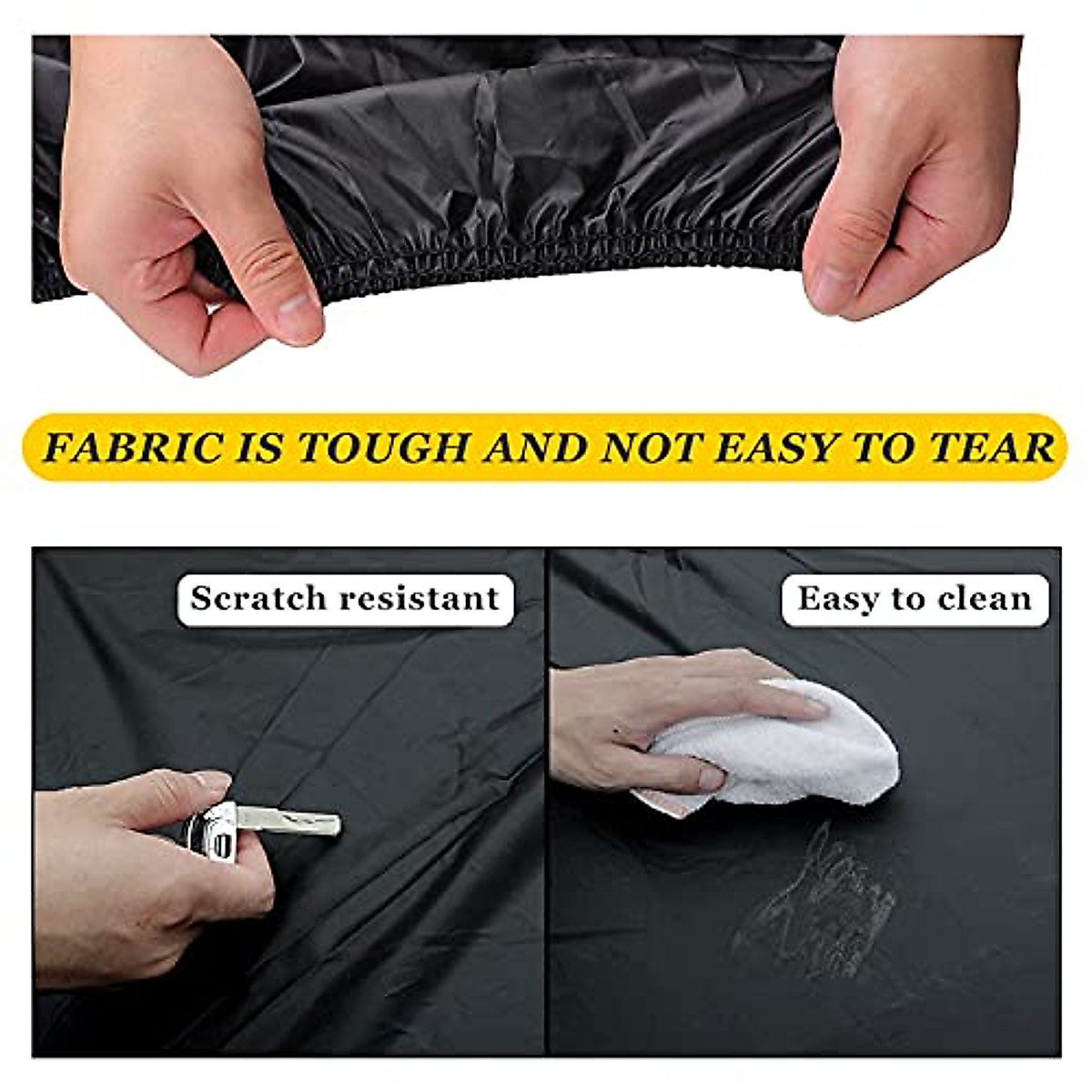 SELUGOVE Fire Pit Cover Round for Solo Stove Yukon Waterproof Winter Indoor Outdoor 32"Dia x 18.5"H 600D Polyester Anti-Crack Heavy Duty - Black,Solo Stove Yukon Cover