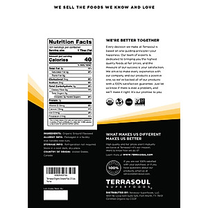 Terrasoul Superfoods Organic Ground Flax Seeds, 2.5 Pound - Finely Ground | Smooth Texture | Golden Flax