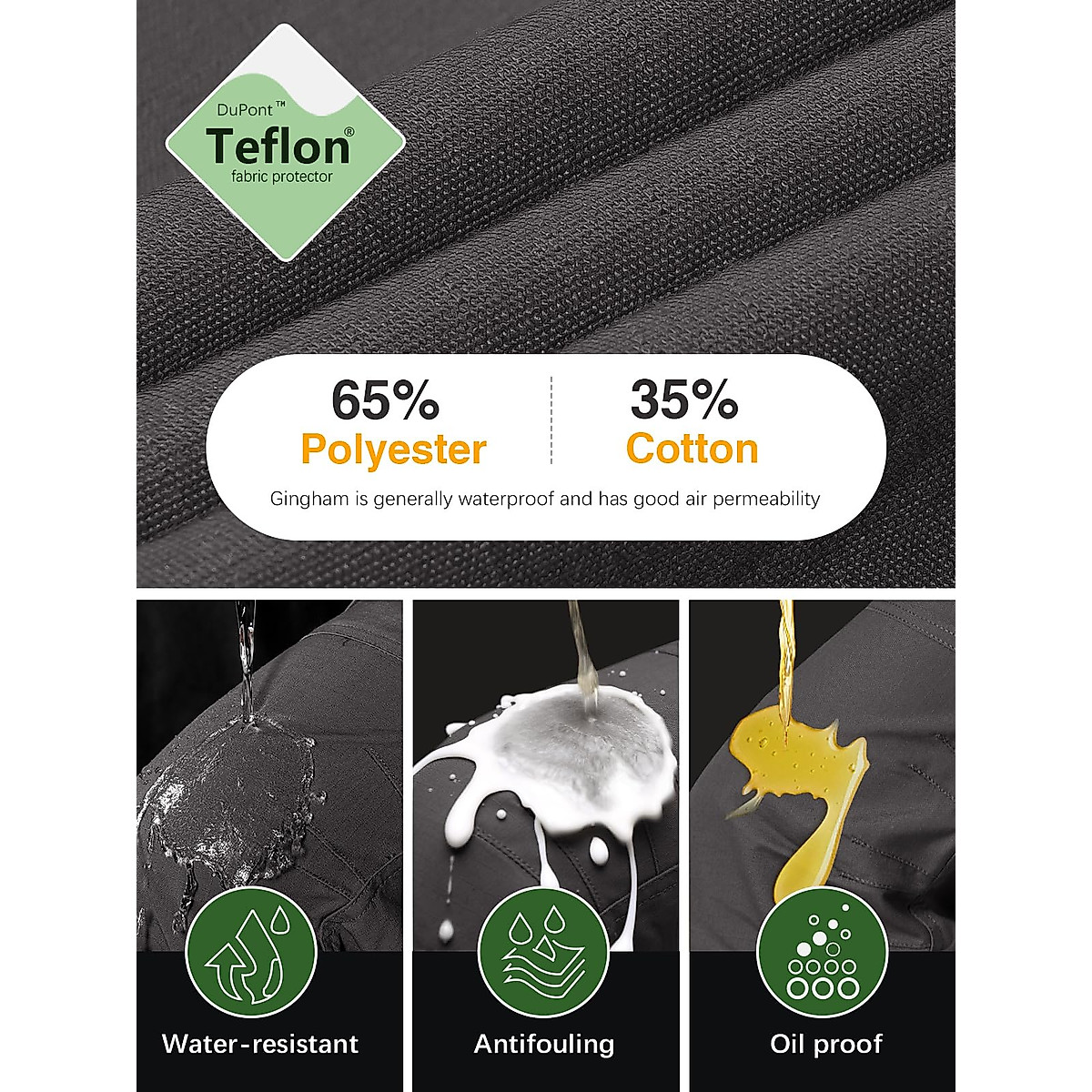 FREE SOLDIER Mens Cargo Pants Lightweight Work Pants for Men Water Resistant Tactical Pants with Pockets for Hiking Outdoor（Gray34Wx30L）