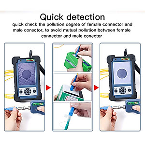 400X Magnification Fiber Optic Inspection Probe KIP-600V, Support Real-time Video Recording + Expansion of TF Card + Four UPC Tips + 3.5 inch HD LCD Display + 4,000mAh Large Battery Capacity FTTX Tool