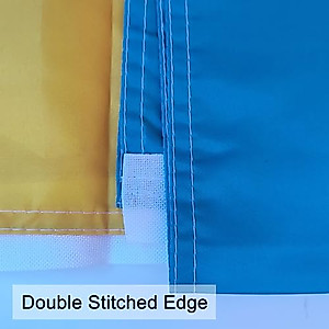 Ukraine Flag 2x3ft Double Sided Ukrainian National Flags Banner,Polyester with Two Brass Grommets for Outdoor Indoor Decor