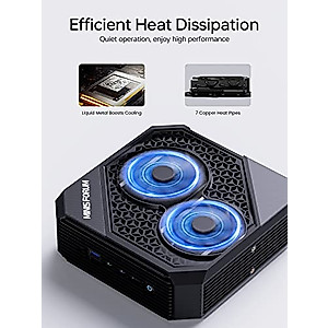MINISFORUM Neptune HX99G Mini PC AMD Ryzen 9 6900HX 32GB DDR5 1TB SSD AMD Radeon RX 6600M Mini Gaming PC Wi-Fi 6E/BT5.2, 2xHDMI, 2X USB4 Port, 2X Slot PCIe/Sata SSD, 5X USB3.2 Port