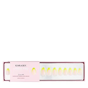 KIARA SKY 100% Acrylic Press On Nails - Salon Quality Instant Manicure, Long-Lasting, Easy Application - 30 piece Kit - Almond Short-Limoncello