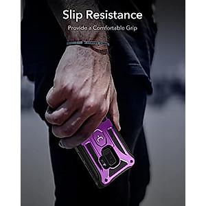 YOUMAKER Designed for Galaxy S9 Case (NOT Plus), Slim Fit Heavy Duty Rugged Protective Case with Kickstand for Samsung Galaxy S9 5.8 inch - Purple