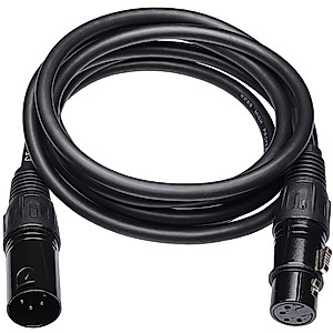 CESS-193-6fx1 Balance 4-Pin XLR Male to 4-Pin XLR Female Extension Cable, Headphone Audio Extension Cable (6 Feet, 1-Pack)