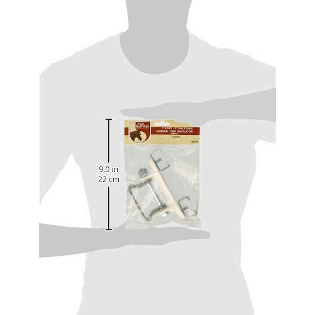 Field Guardian T-Post Polytape Corner/End Insulator, 2-Inch, White