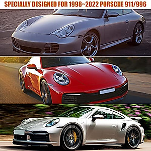 Waterproof Car Cover Replace for 1998-2023 Porsche 911 (991/992/996/997 Series) Carrera 4S/Turbo/Carrera, 6 Layers All Weather Full Car Covers with Zipper Door for Snow Rain Dust Hail Protection