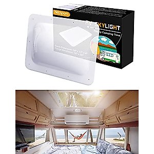 Nizzipum RV Skylight Thick RV Skylight Replacement Durable RV Skylight Cover 18”x26” Fitting 14" x 22" RV Skylight Dome Opening UV Resistant for Camper Trailer Skylight(Clear)
