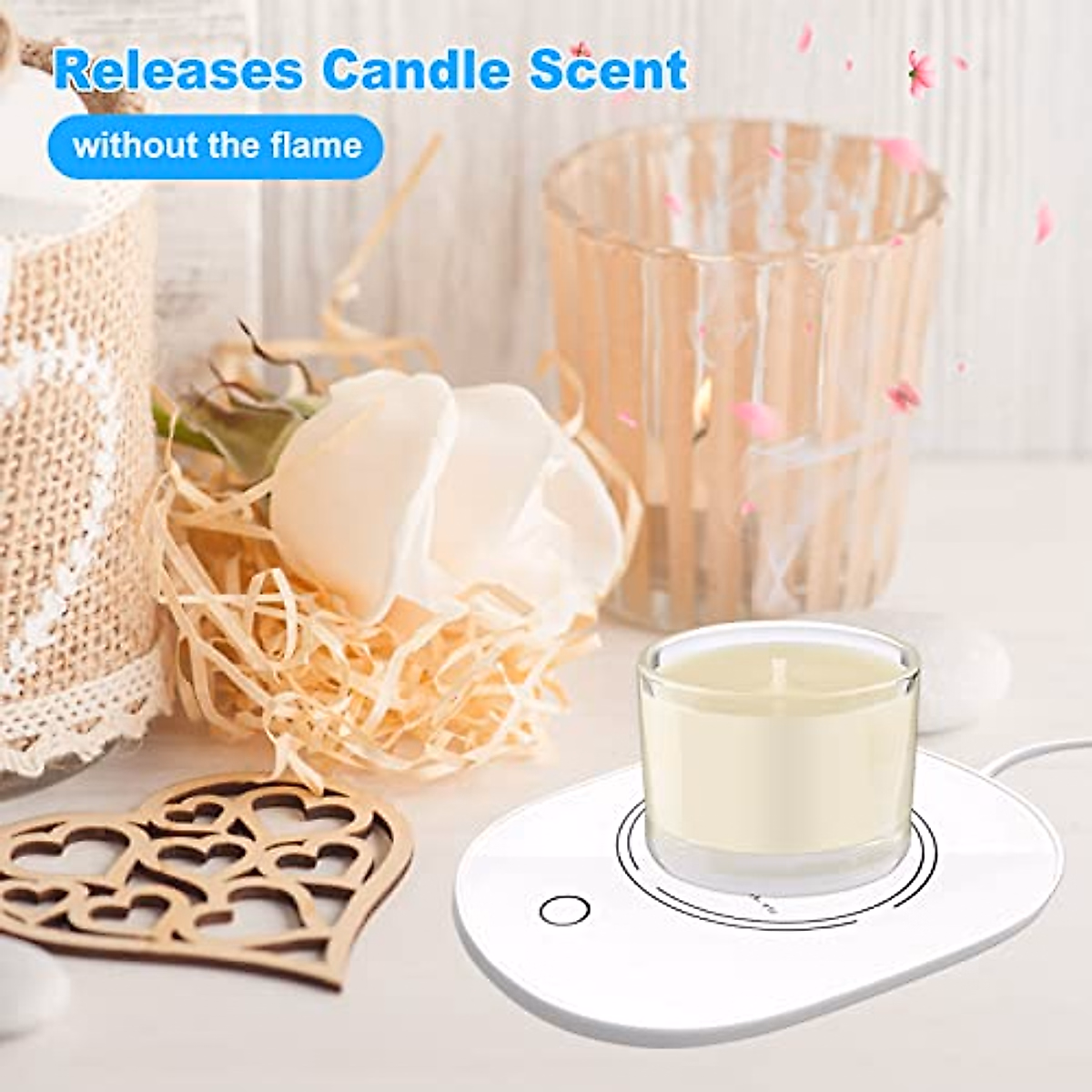 Evoio Coffee Mug Warmer, Coffee Cup Warmer with Automatic Shut Off, Coffee Warmer for Desk Office Home Use, Cup Warmer Plate for Coffee, Milk, Tea, Water, New Year Birthday Gift, White