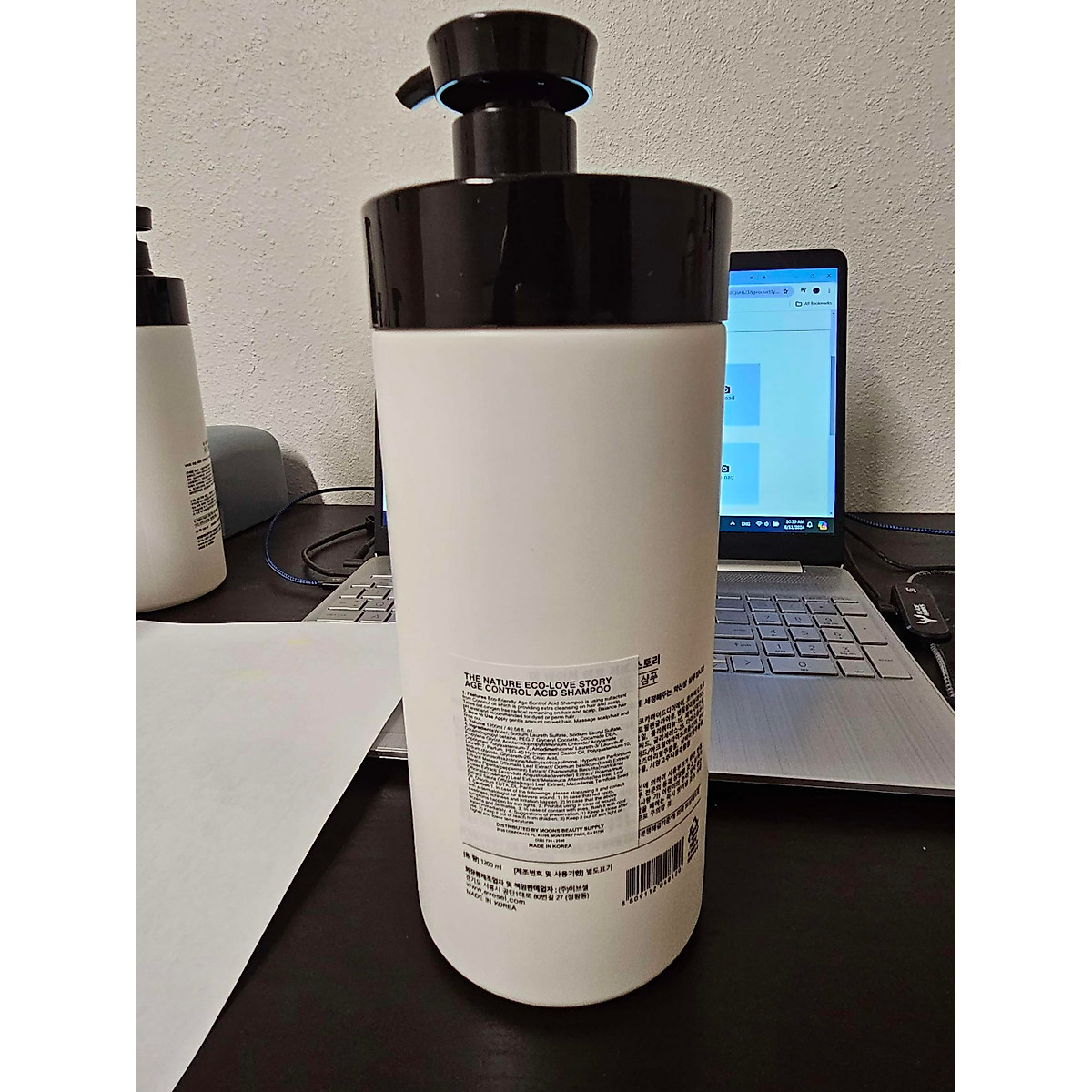 The Nature Eco Love Story Age Control Acid Shampoo (1200ml/ 40.58 fl. oz) & Repair L.P.P Treatment (1000ml/ 33.82 fl. oz)